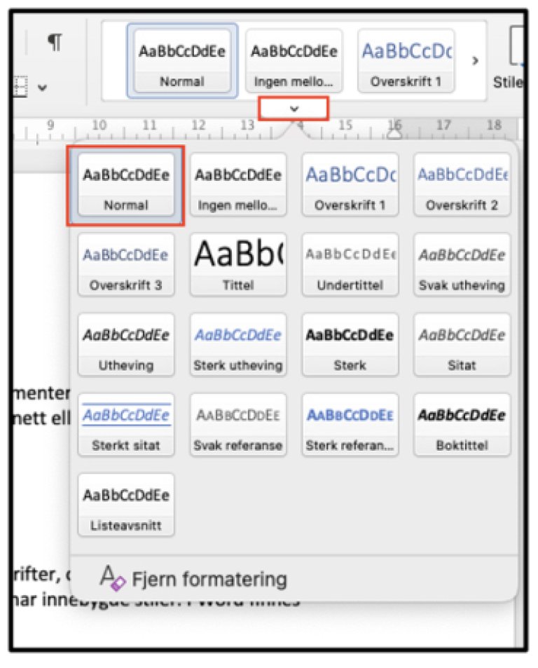 Veiledning: tekstformatering i Word - ldh.no